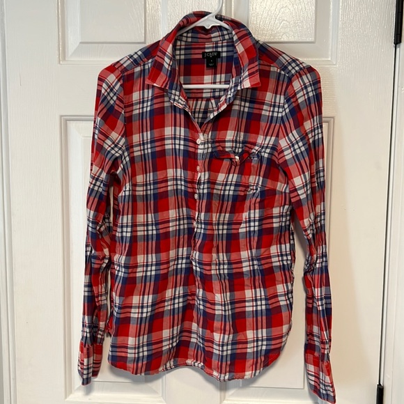 J. Crew | Tops | Jcrew Plaid Shirt | Poshmark
